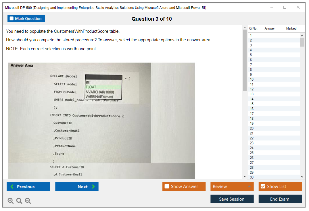 Microsoft Certified: Azure Enterprise Data Analyst Associate Certification Real 2022 Mock Exam ...